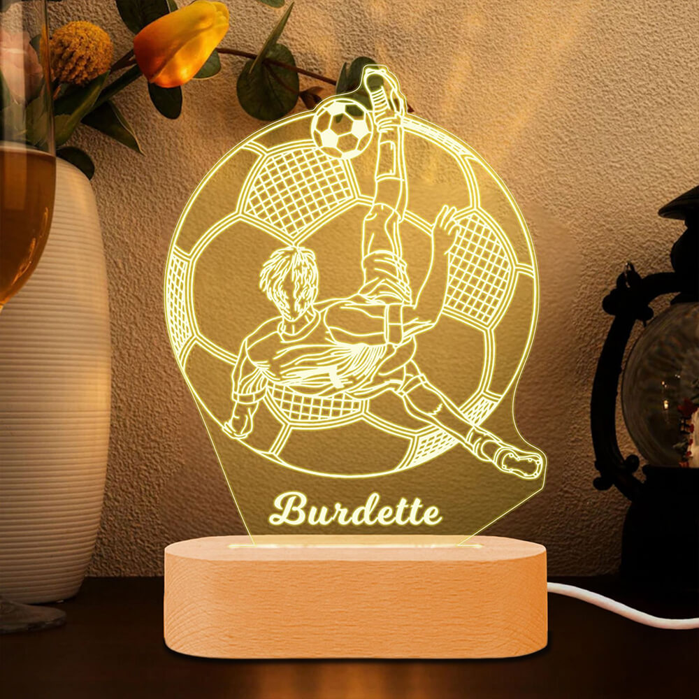 Personalised Night Light Custom Night Light Custom Football Night Light ...